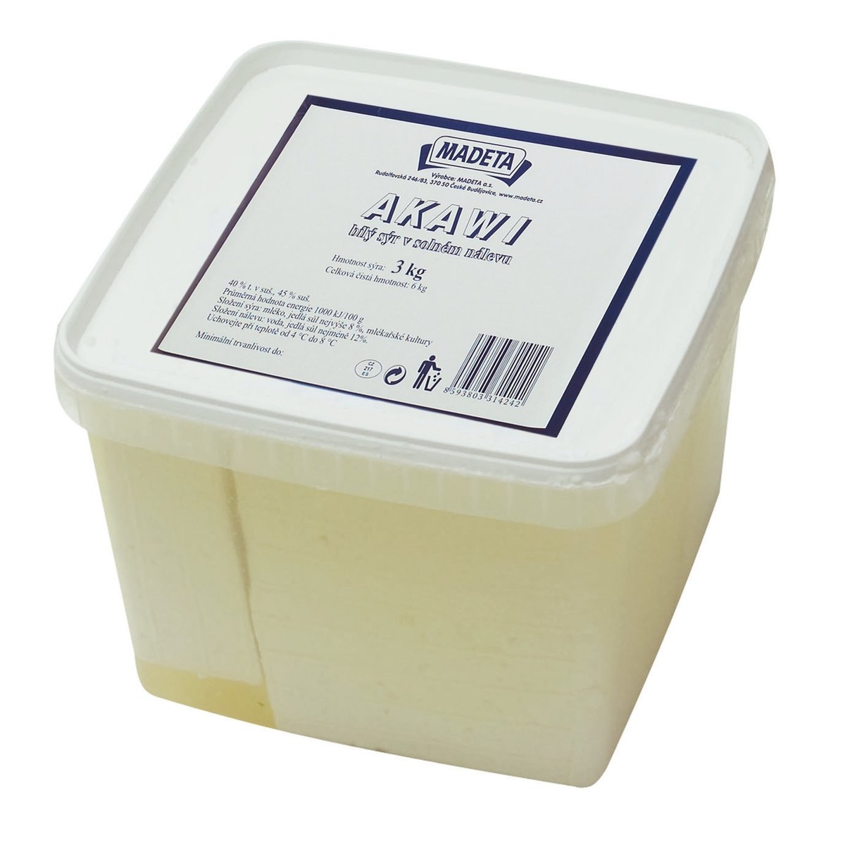 WHITE CHEESE AKAWI 40% 3KG | MADETA a.s.