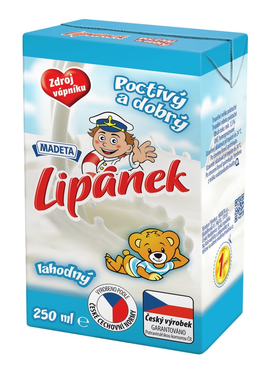 MILK UHT LIPÁNEK NATURAL 1,5% 250ML | MADETA a.s.